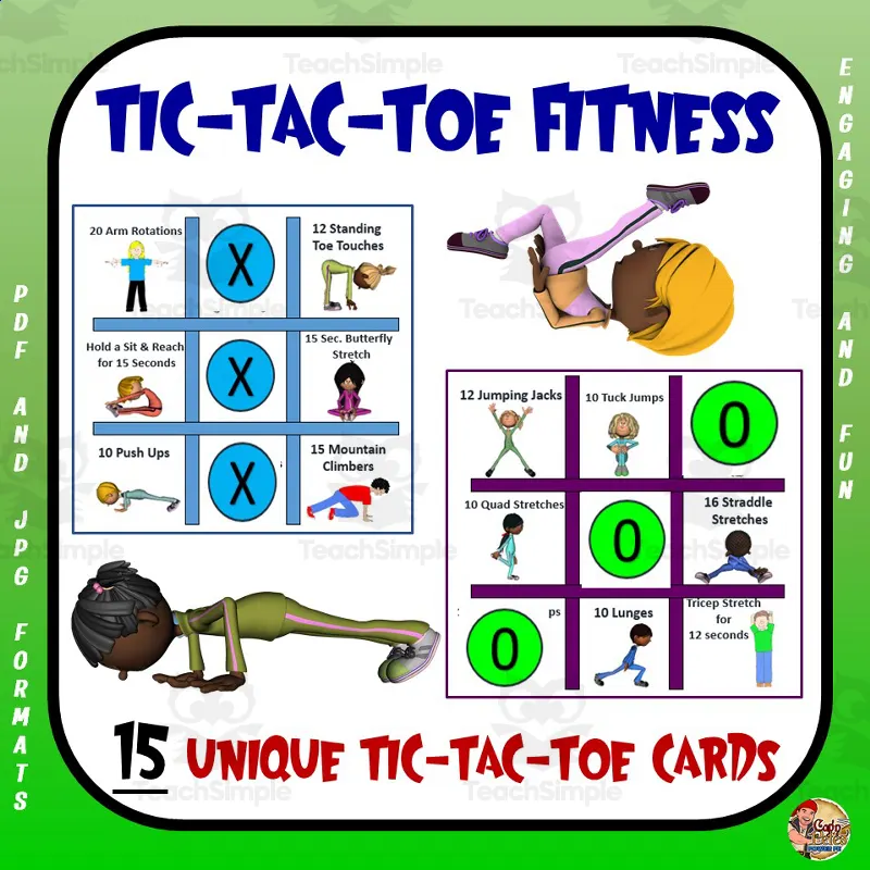 PE Activity: Tic-Tac-Toe Fitness by Teach Simple