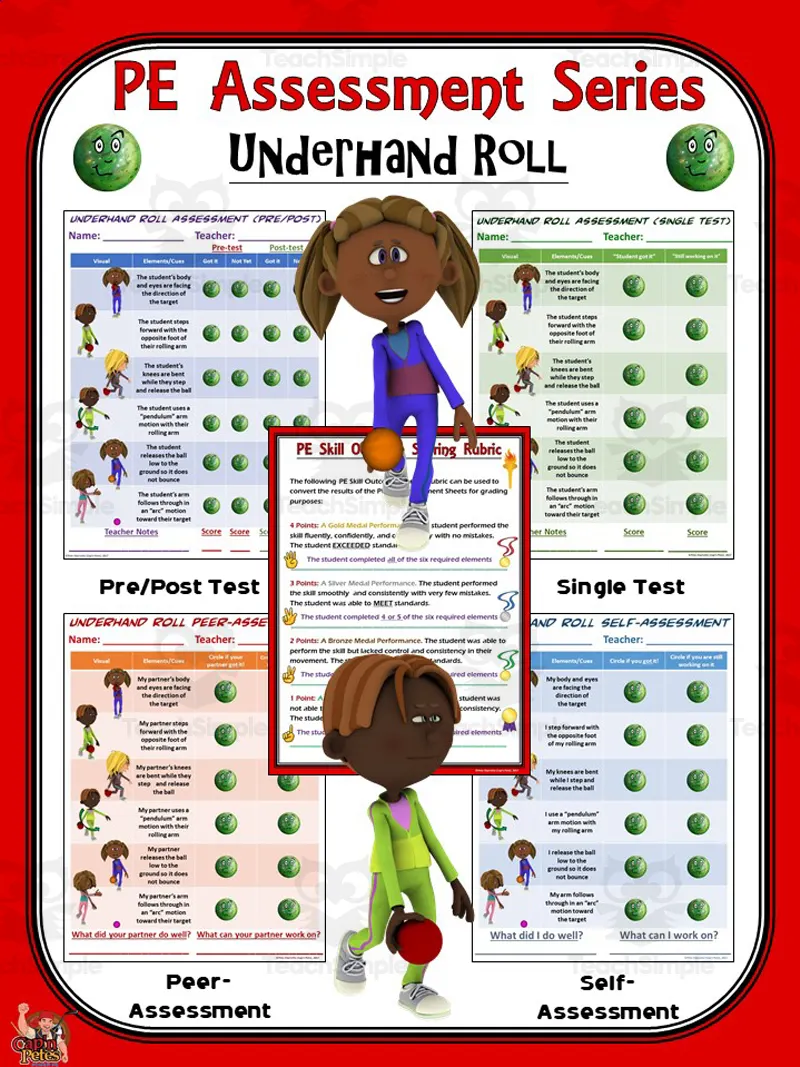 PE Assessment Series: Underhand Roll by Teach Simple
