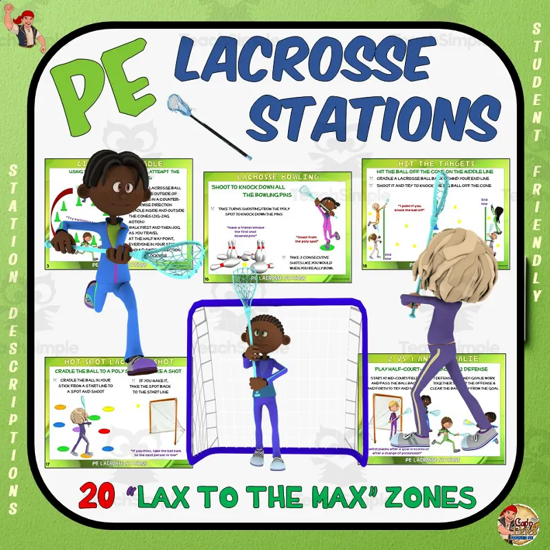 PE Lacrosse Stations by Teach Simple