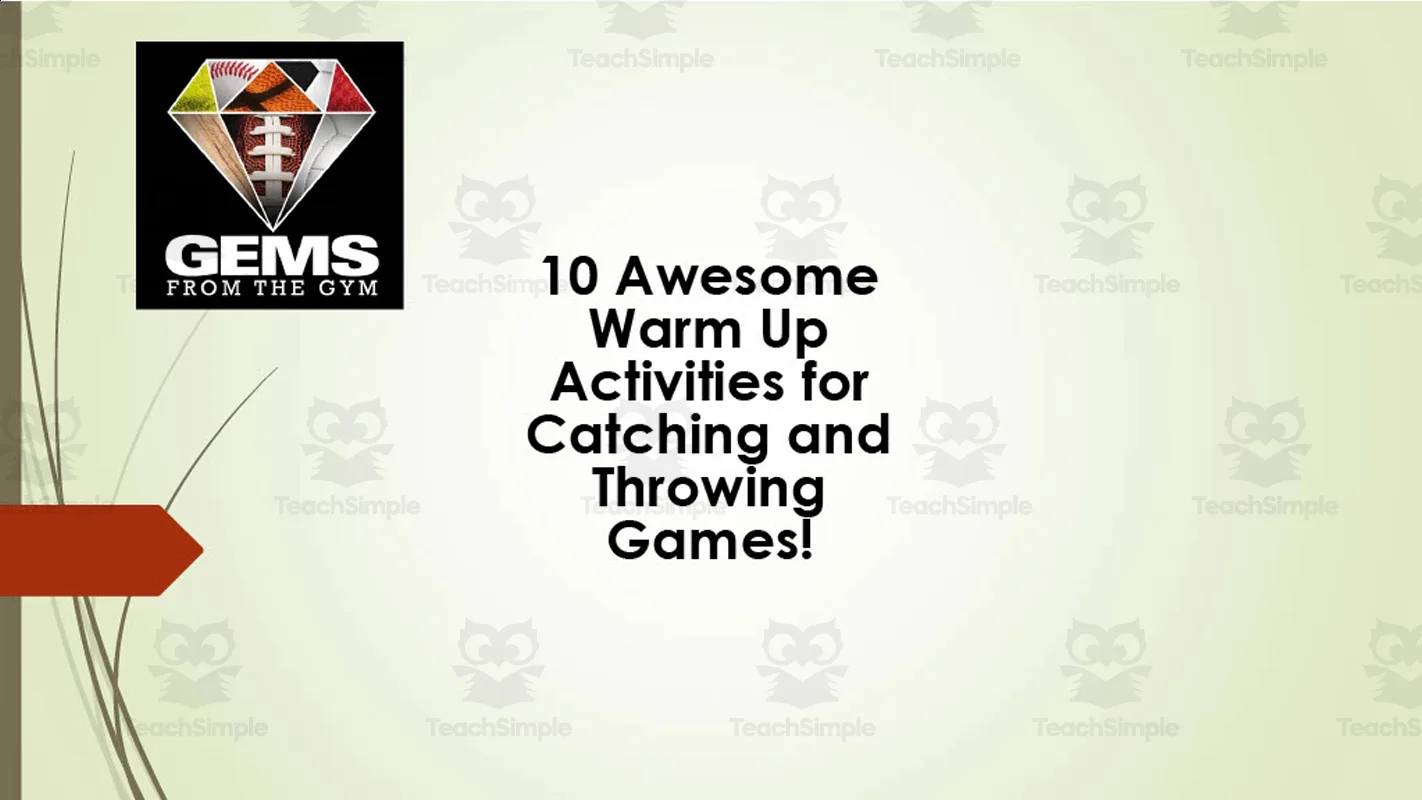 PE Warmup Games: Throwing and Catching by Teach Simple