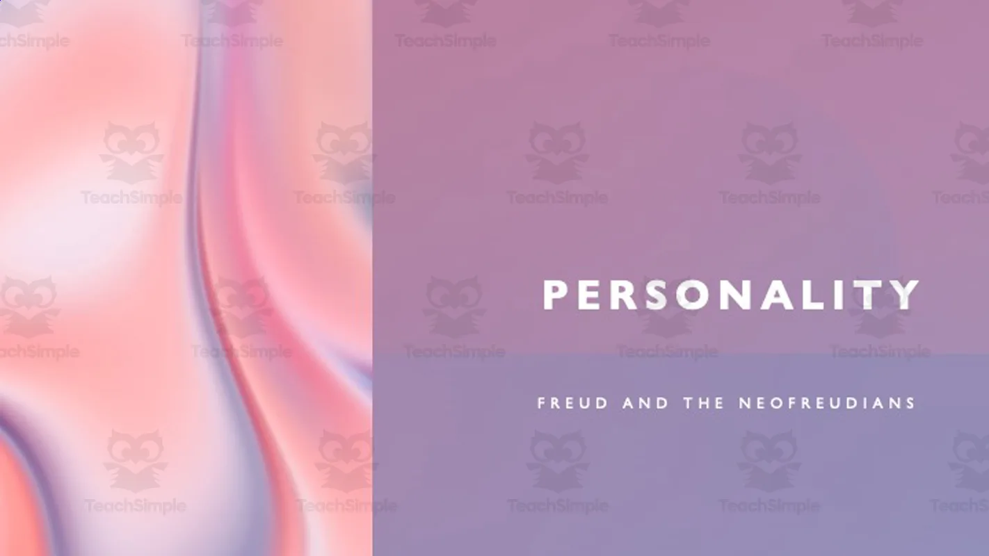Personality: Freud & Erikson Lecture Slides by Teach Simple