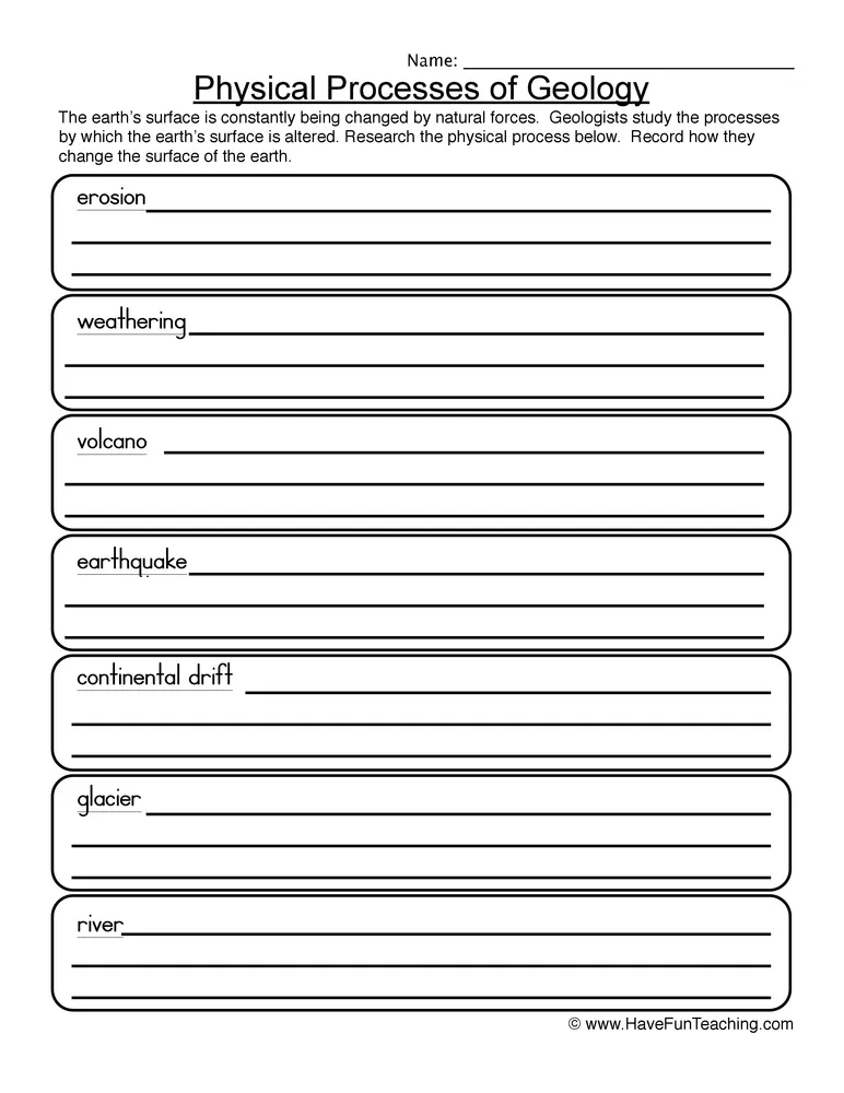 Physical Processes Worksheet By Teach Simple physical-processes-worksheet-by-teach-simple