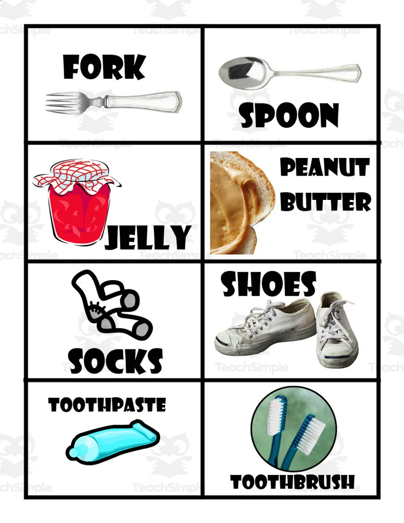 Picture Match Partner Cards by Teach Simple