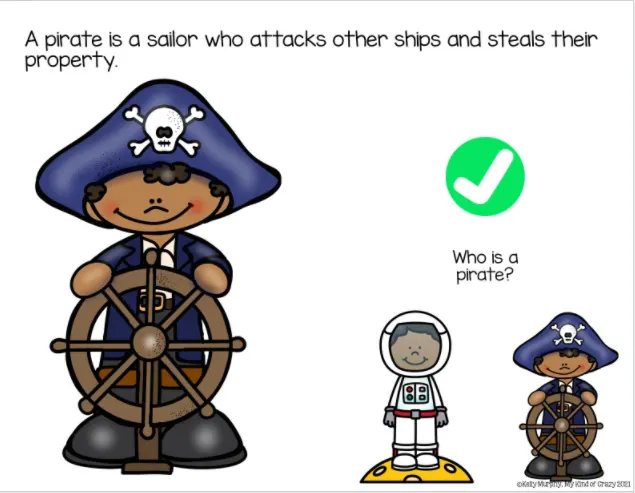 Pirates Adapted Book - Slide Deck by Teach Simple