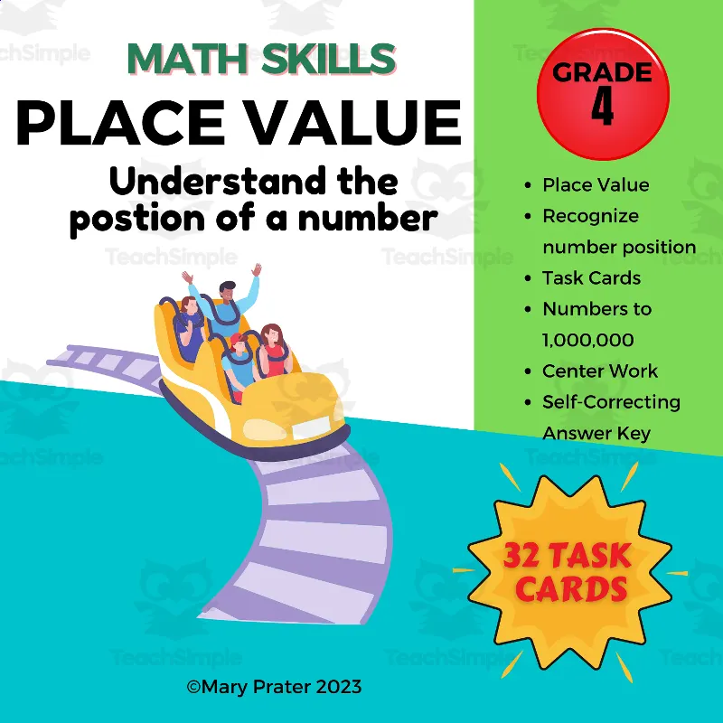 Place Value Task Cards by Teach Simple