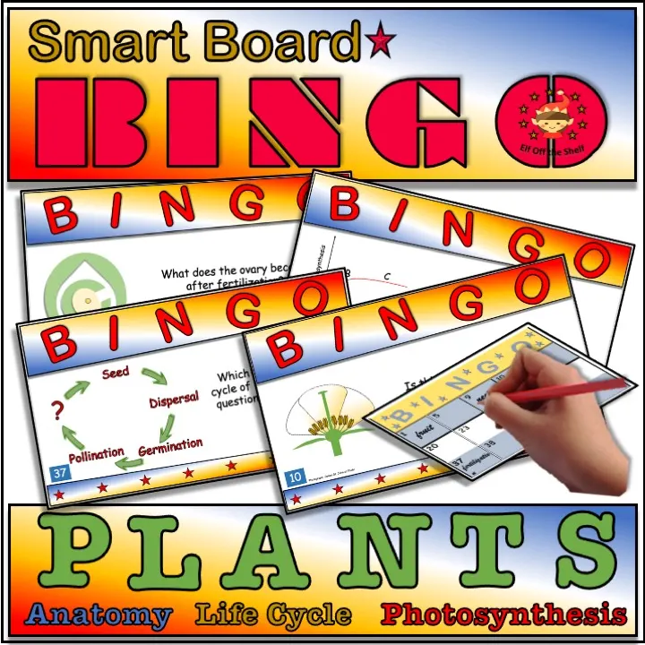 Plants - Smart Board Bingo for Middle school Science by Teach Simple