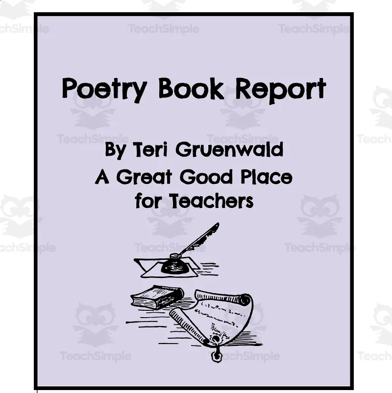 Poetry Book Report by Teach Simple
