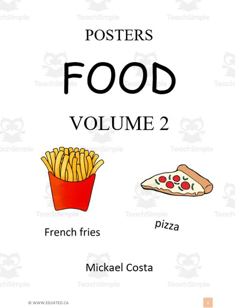 Poster: Food, volume 2 by Teach Simple