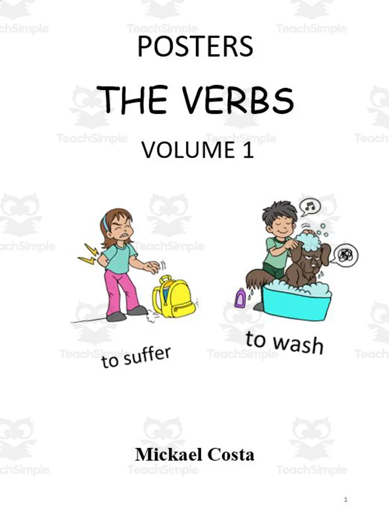 Poster: Verbs volume 1 by Teach Simple