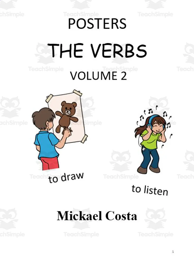 Poster: Verbs volume 2 by Teach Simple