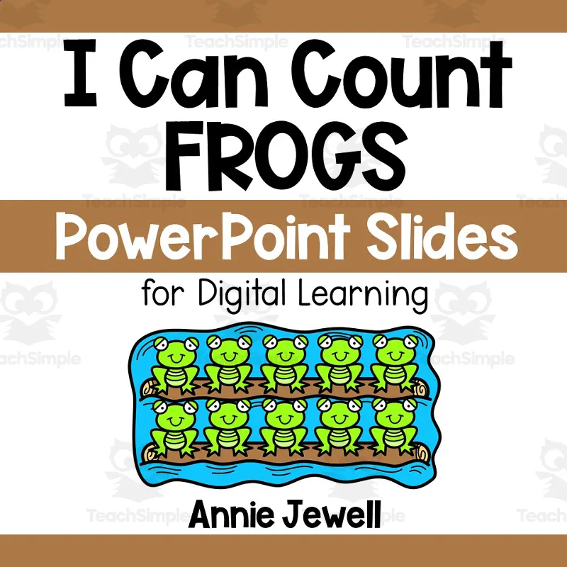 PowerPoint Slides – Digital Counting Task Cards – Frogs by Teach Simple
