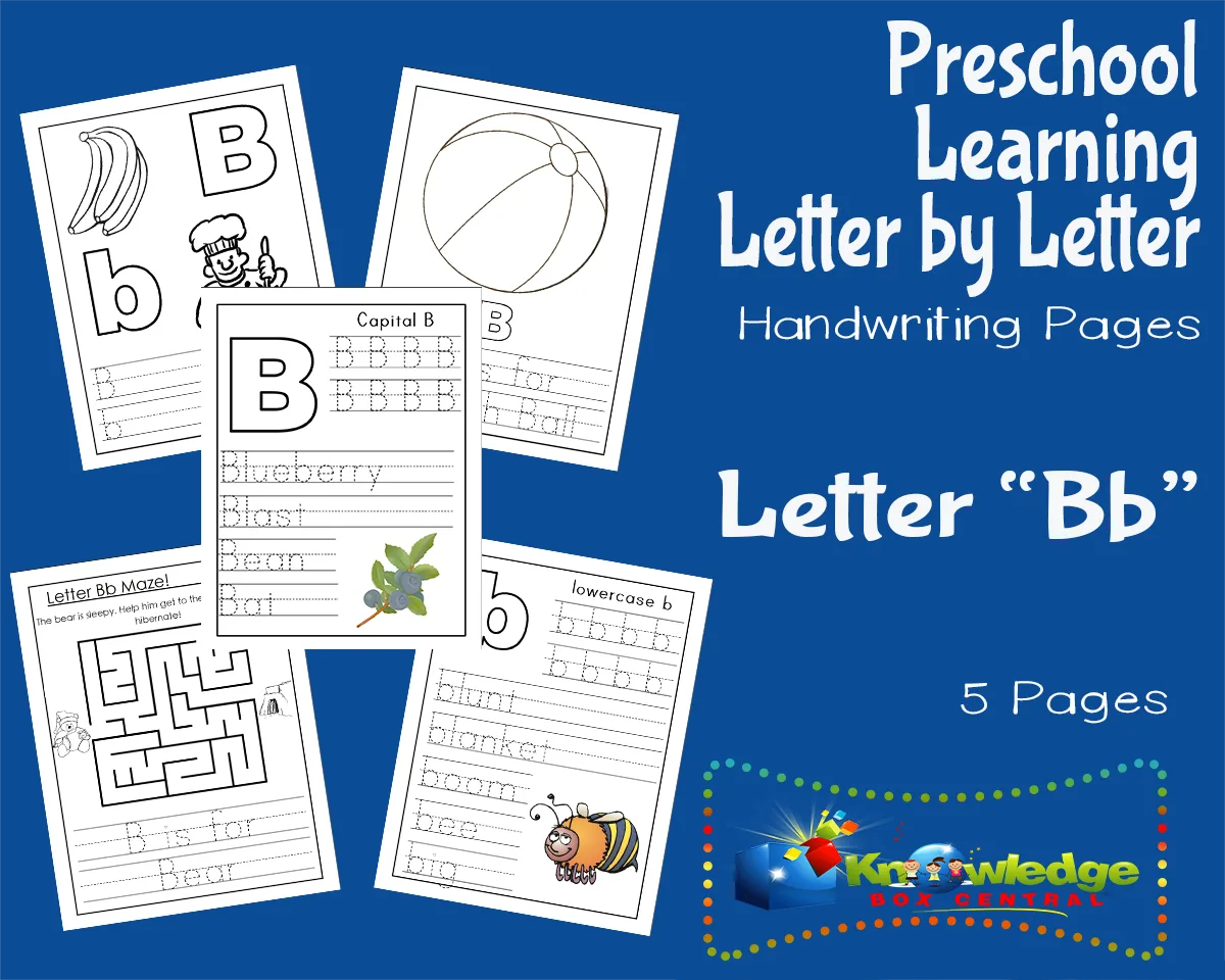Preschool Letter by Letter: Letter B - Handwriting by Teach Simple