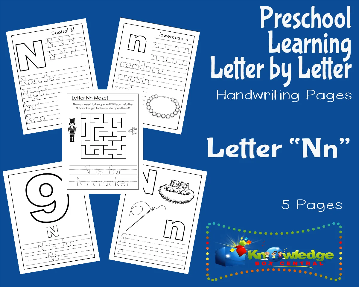 Preschool Letter by Letter: Letter N - Handwriting by Teach Simple