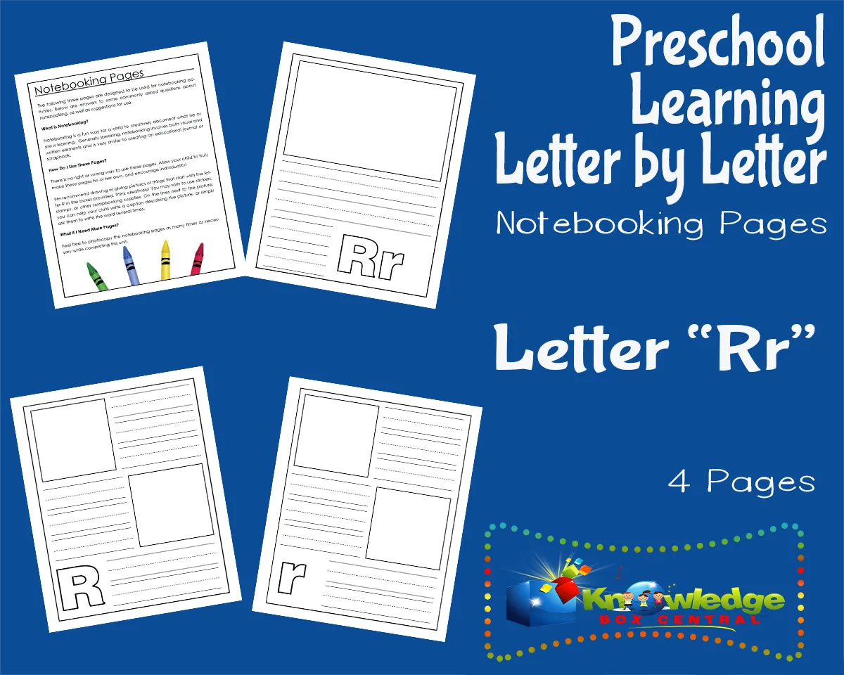 Preschool Letter by Letter: Letter R - Notebooking by Teach Simple