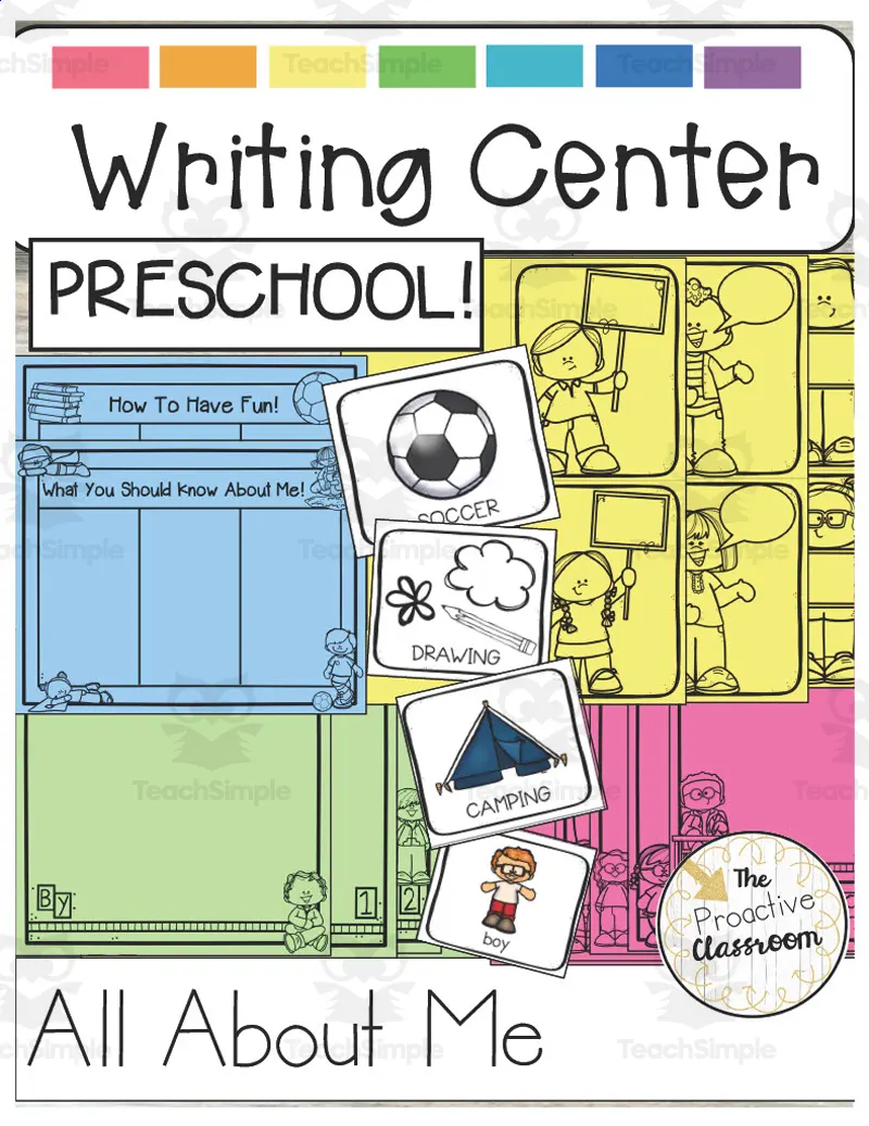Preschool Writing Center: All About Me by Teach Simple