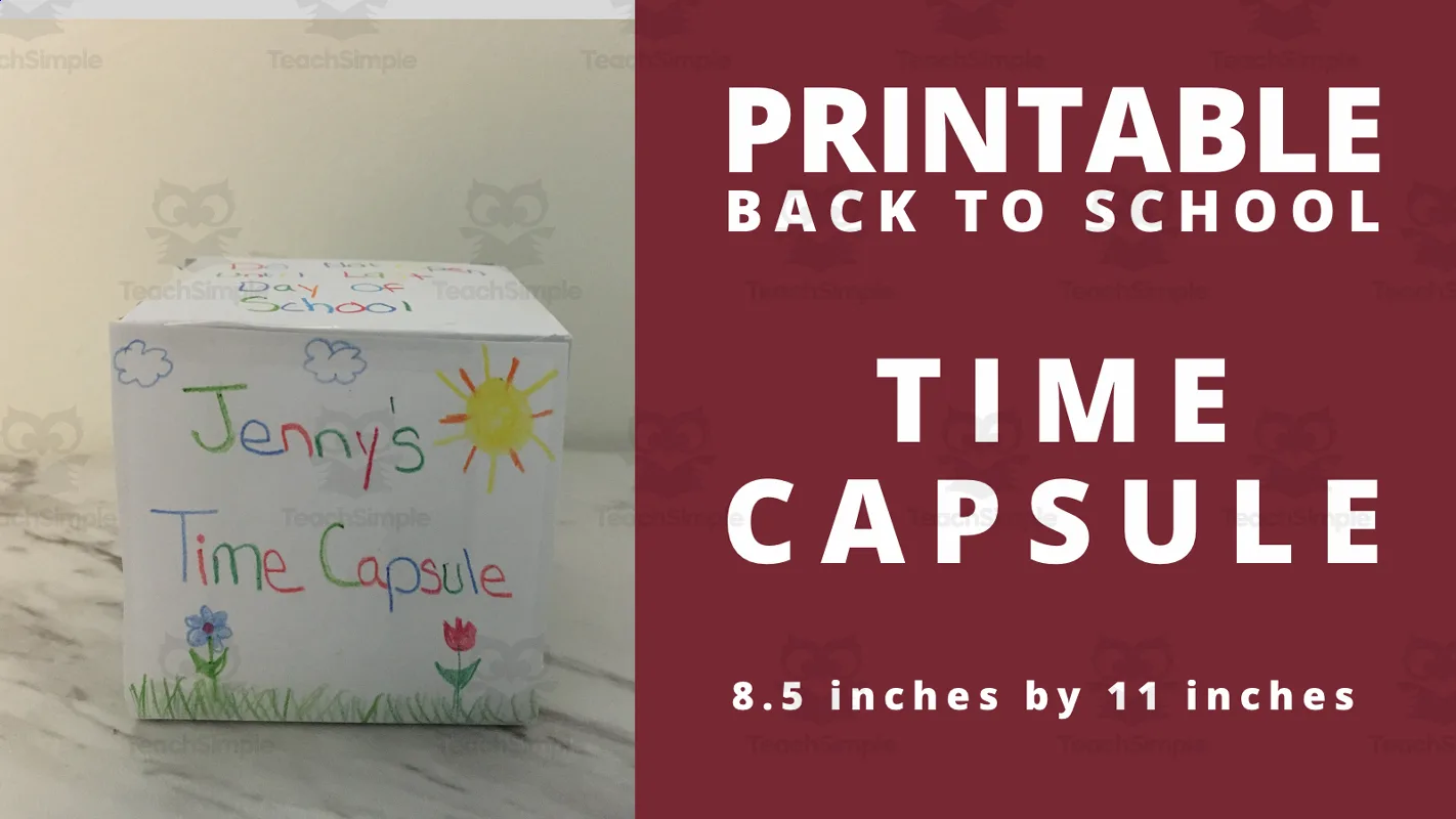 Printable Back To School Time Capsule by Teach Simple