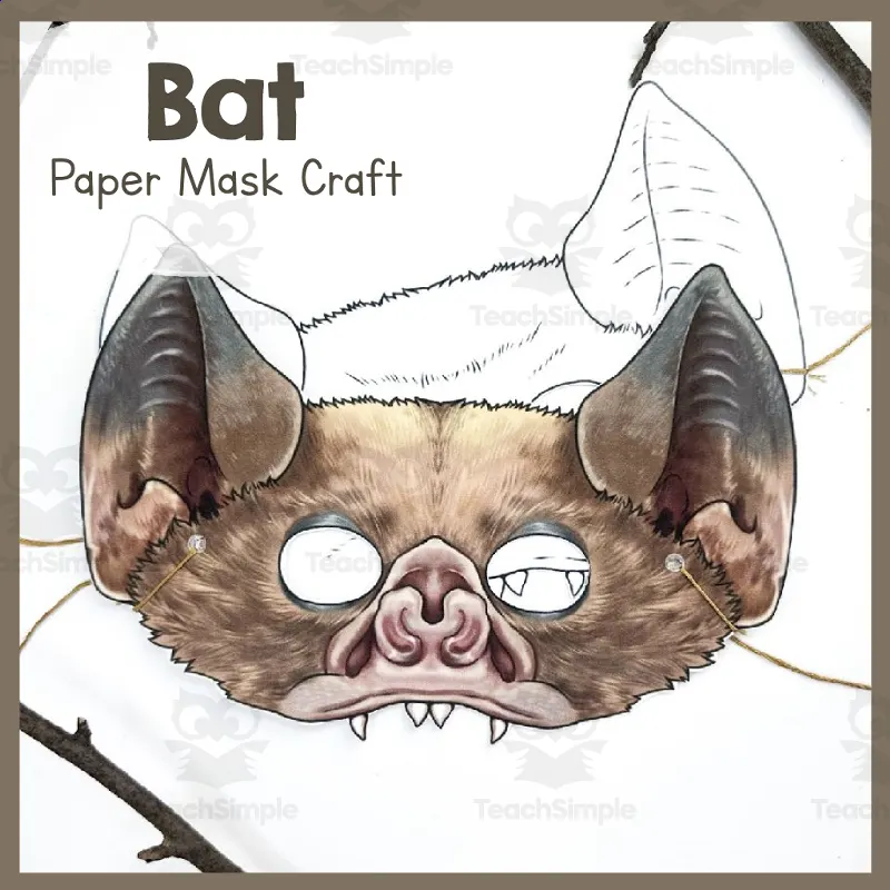 Printable Bat Mask Craft by Teach Simple