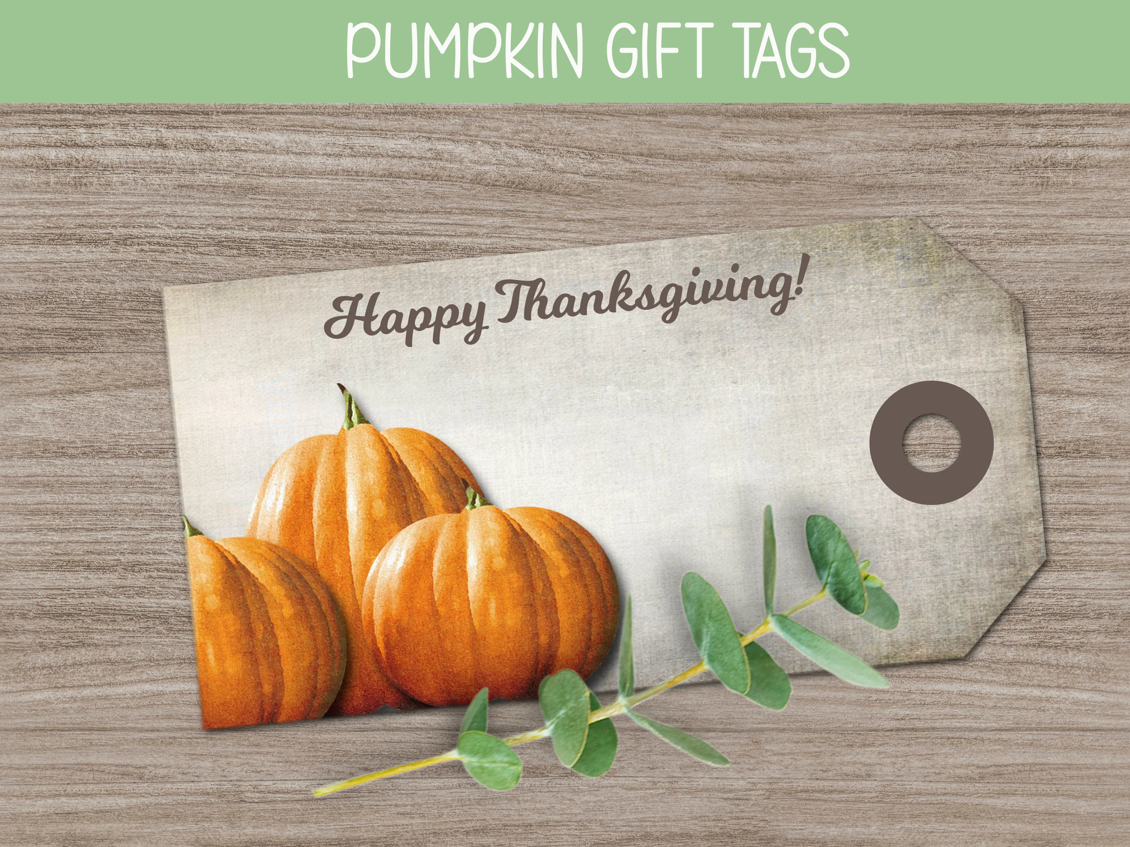 Printable Halloween Gift Tags, Pumpkin Goody Bag & Treat Toppers, by ...