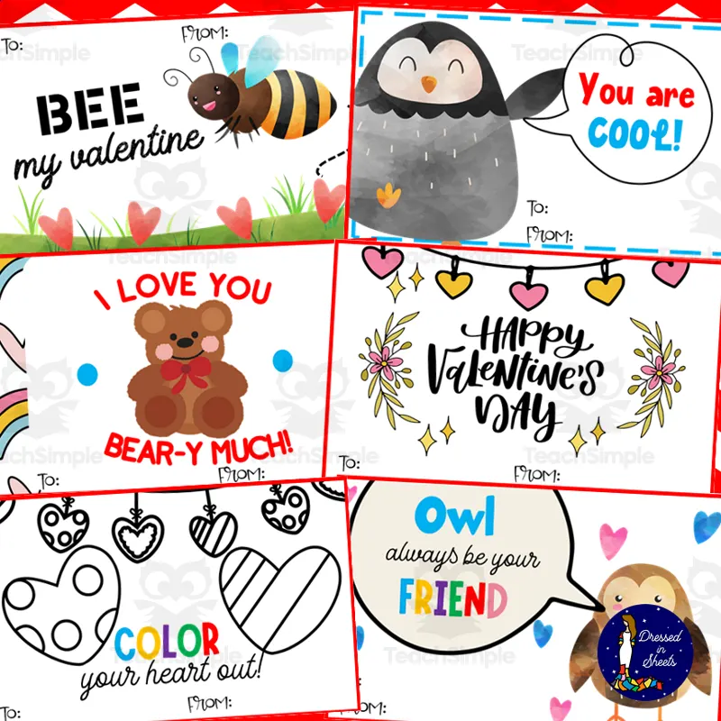 Printable Valentine's Day Cards by Teach Simple