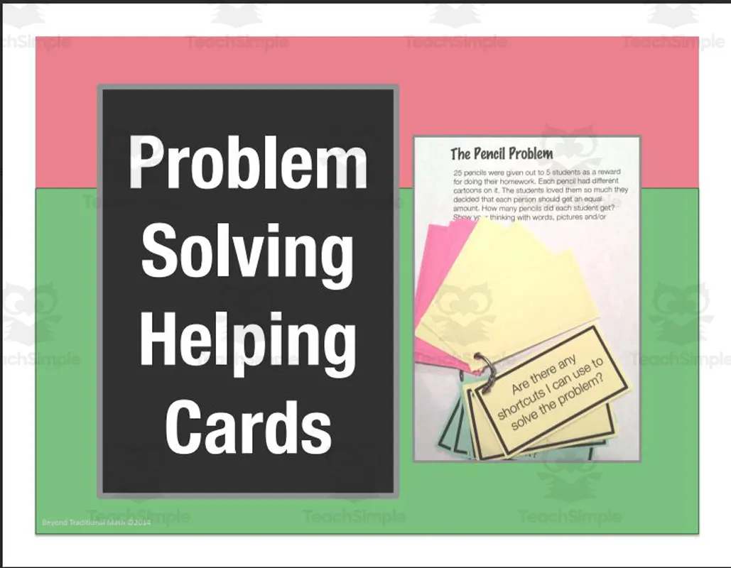 Problem Solving Helping Cards: Question Cards to Help and Promote Deep ...