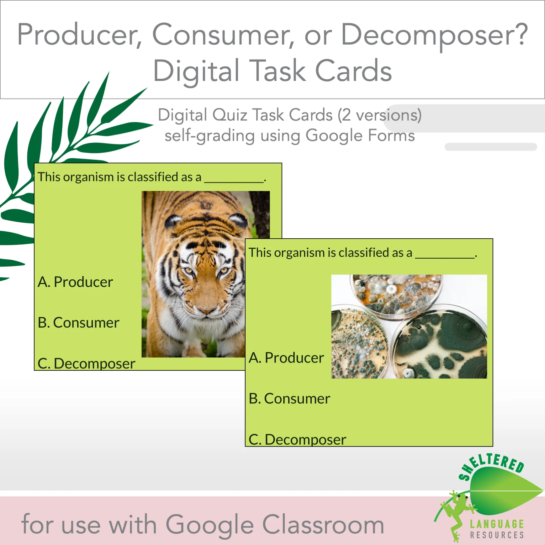 Producer Consumer Decomposer - Digital Task Cards for Google Classroom ...
