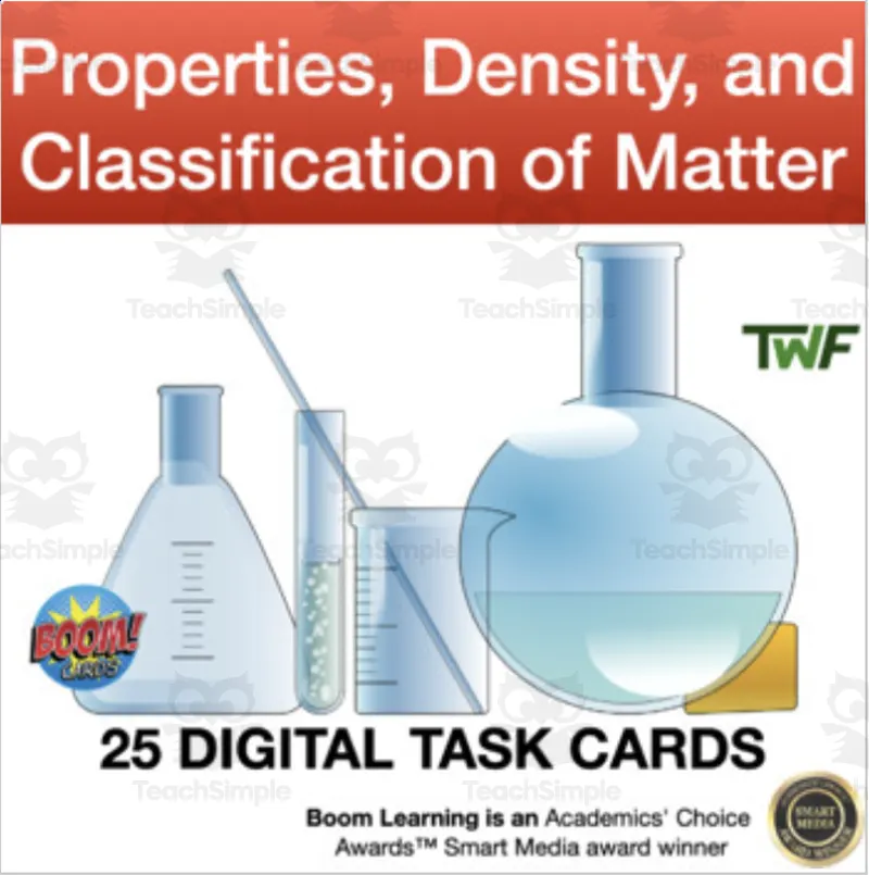 Properties, Density, and Classification of Matter Digital Boom Cards by ...