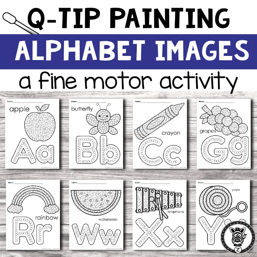 Q-tip Painting: Letters and Objects by Teach Simple
