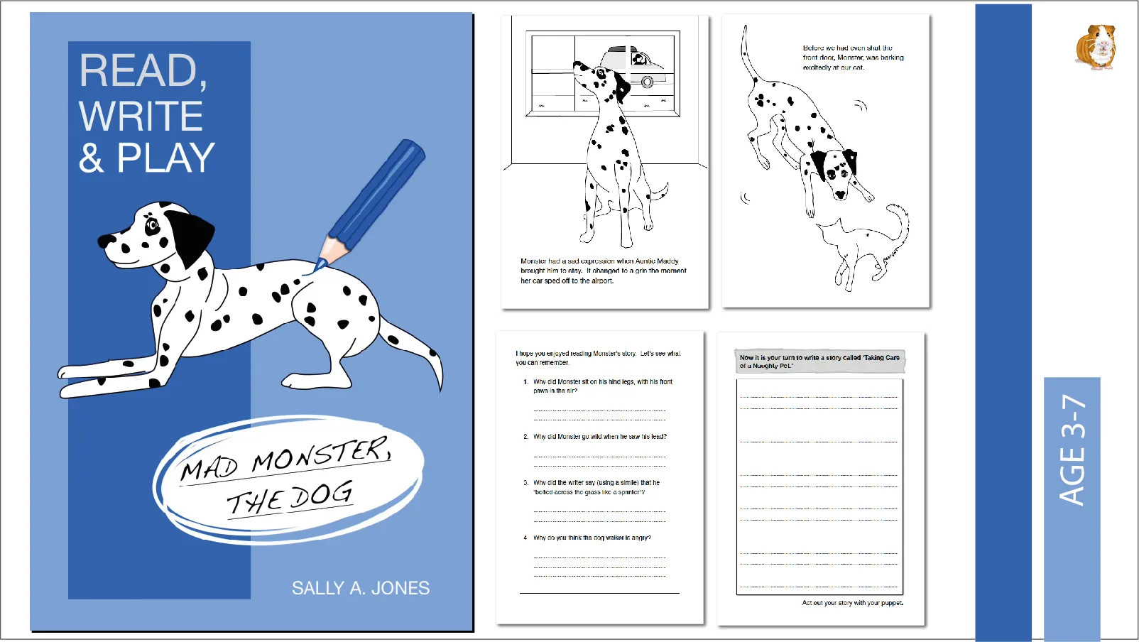 Read, Write And Play: Monster The Dog (3-7 years) by Teach Simple