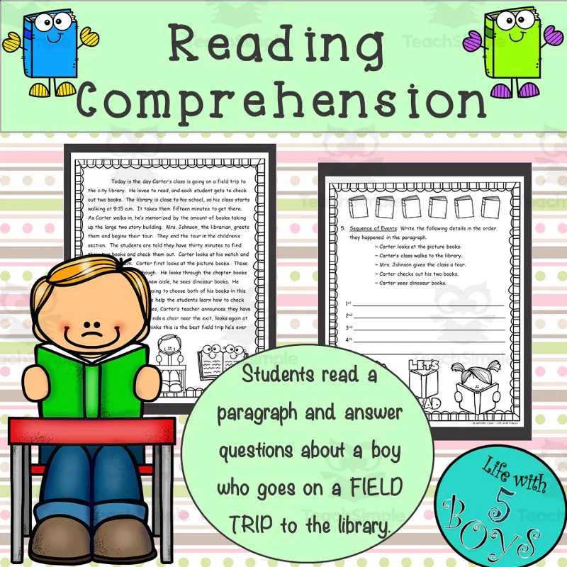 Reading Comprehension Passage with Questions l Field Trip by Teach Simple