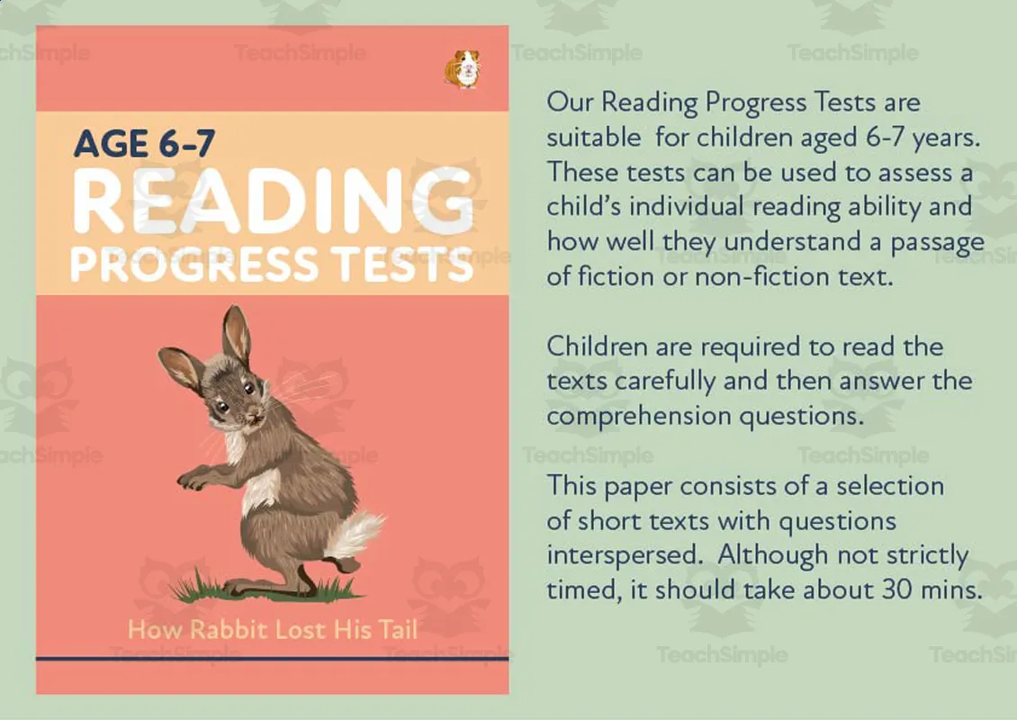 Reading Progress Test 1A - Age 6-7 - KS1 - How Rabbit Lost His Tail by ...