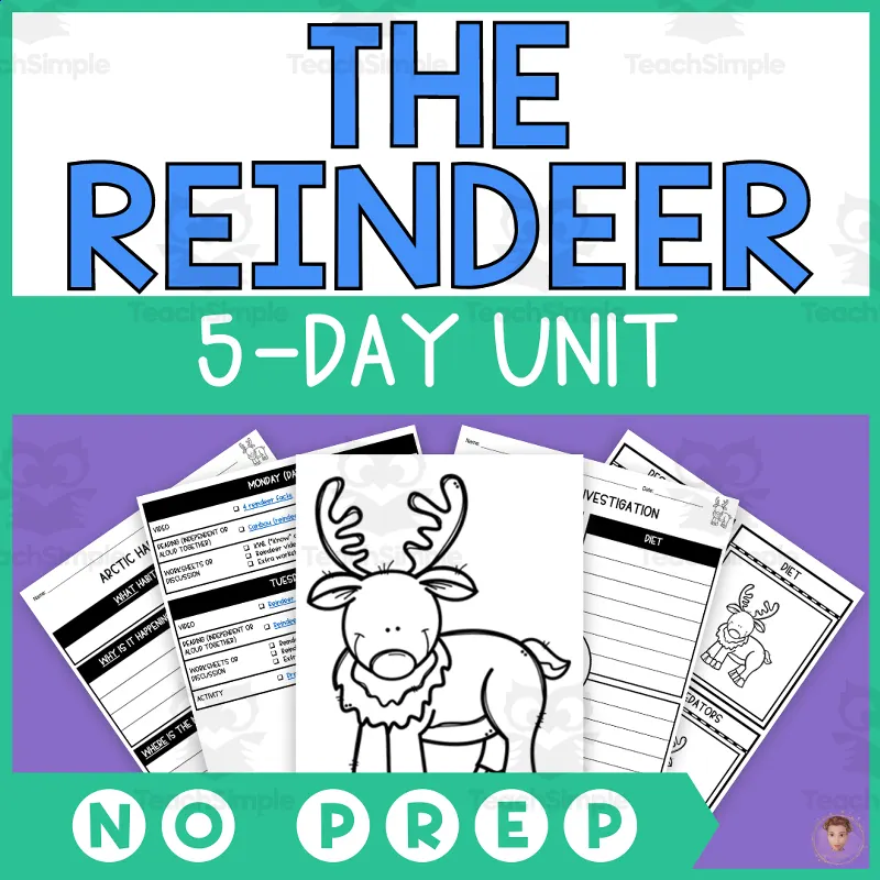 Reindeer Unit Study (Arctic Animals Lesson Plan, Videos, Activities) by ...