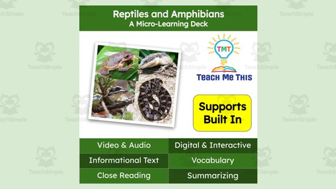 Reptiles and Amphibians | Interactive Science Lesson | Micro-Learning ...