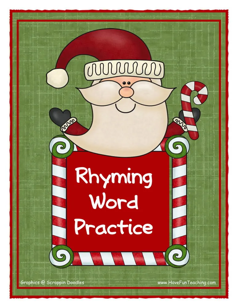 Rhyming Words Christmas Activity by Teach Simple