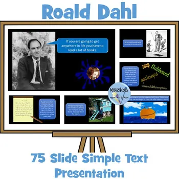 Roald Dahl Simple Text PowerPoint Presentation by Teach Simple