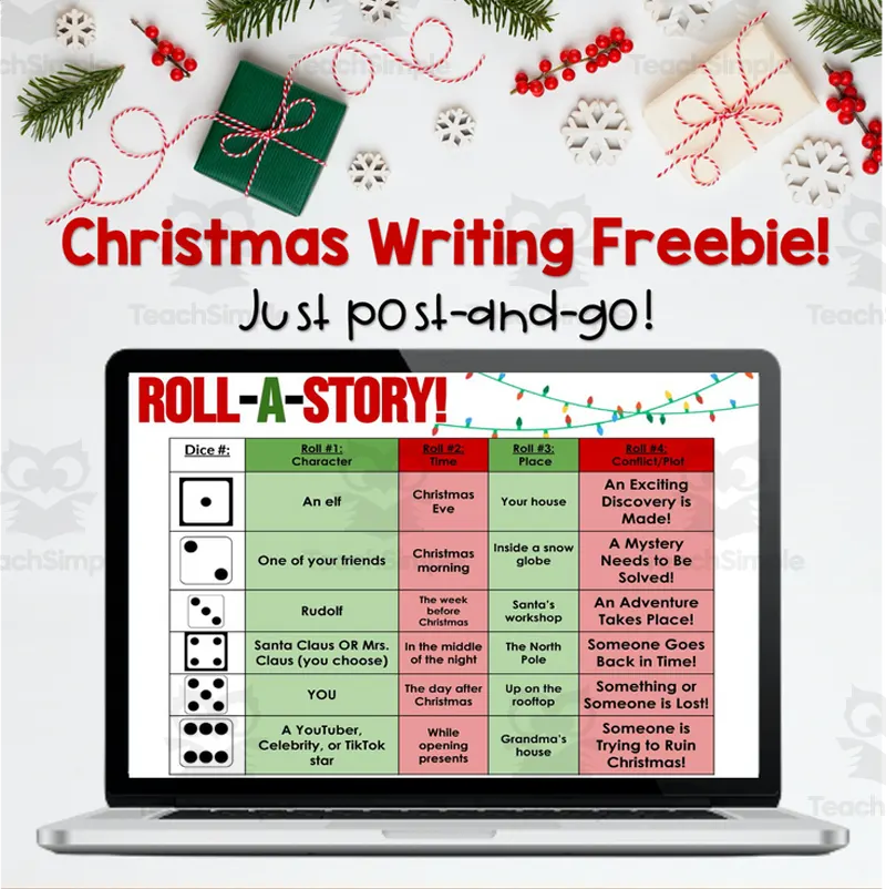 Roll-A-Story Christmas Themed by Teach Simple
