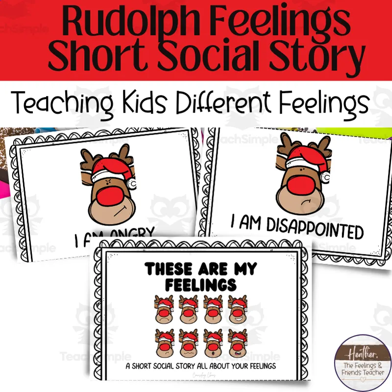 Rudolph The Red-Nosed Reindeer Story for Labeling Emotions by Teach Simple