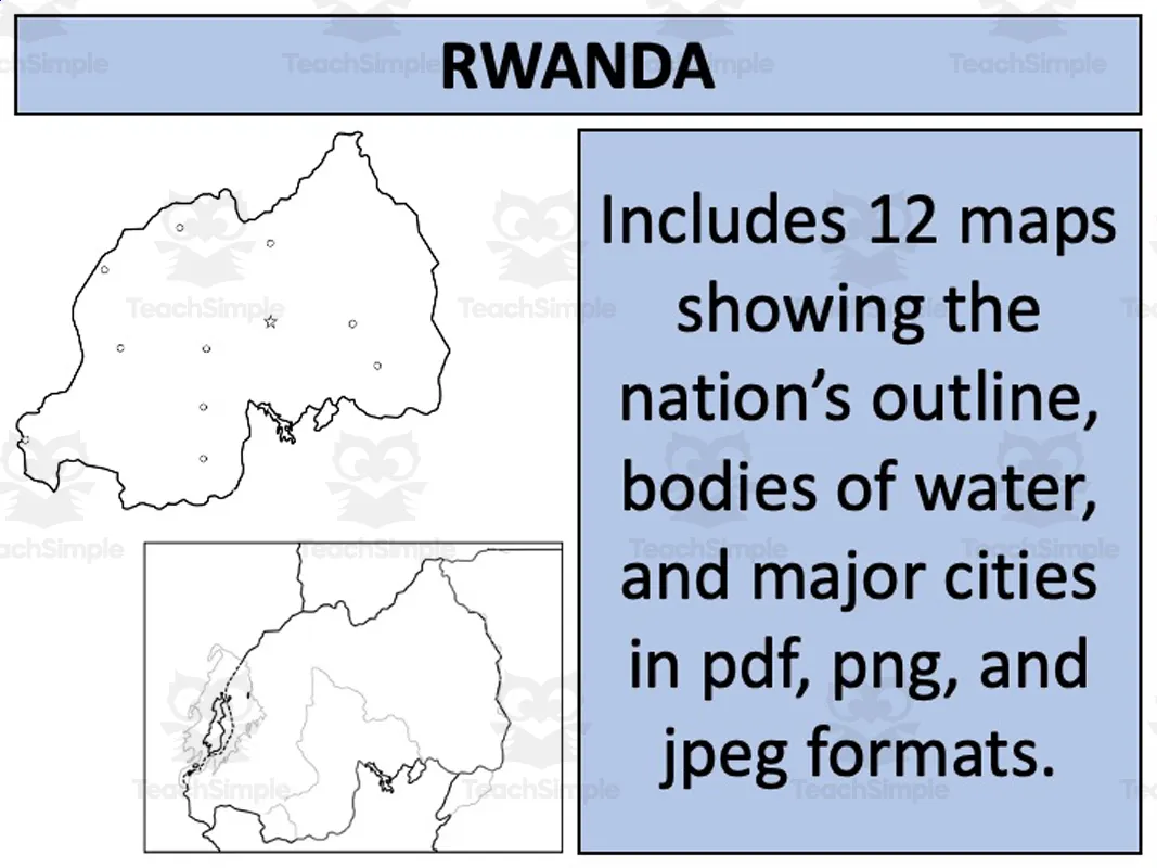 Rwanda Map Resources by Teach Simple