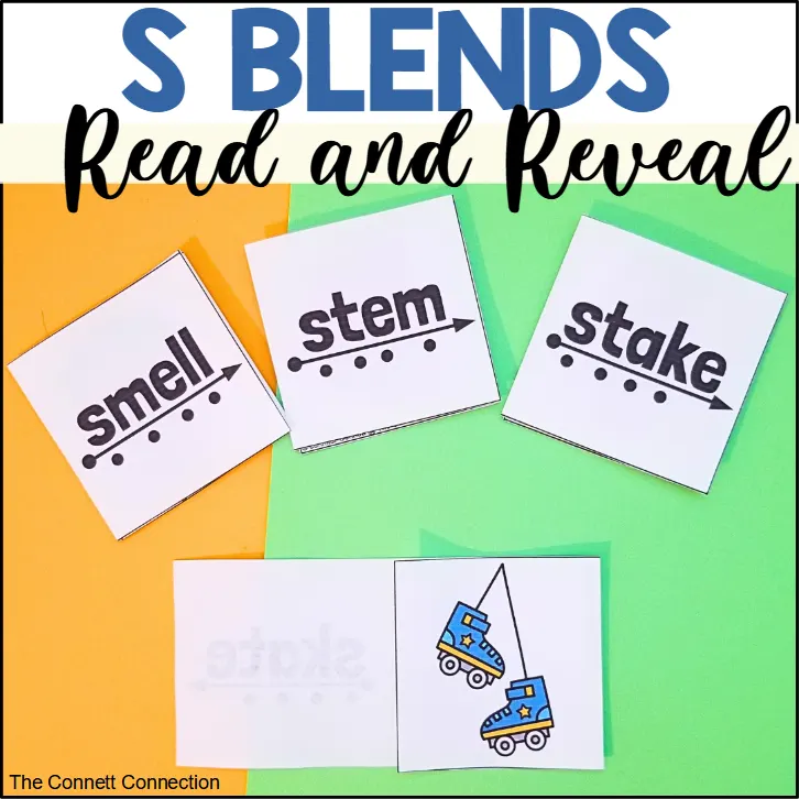 S Blends Read and Reveal Blending Cards by Teach Simple