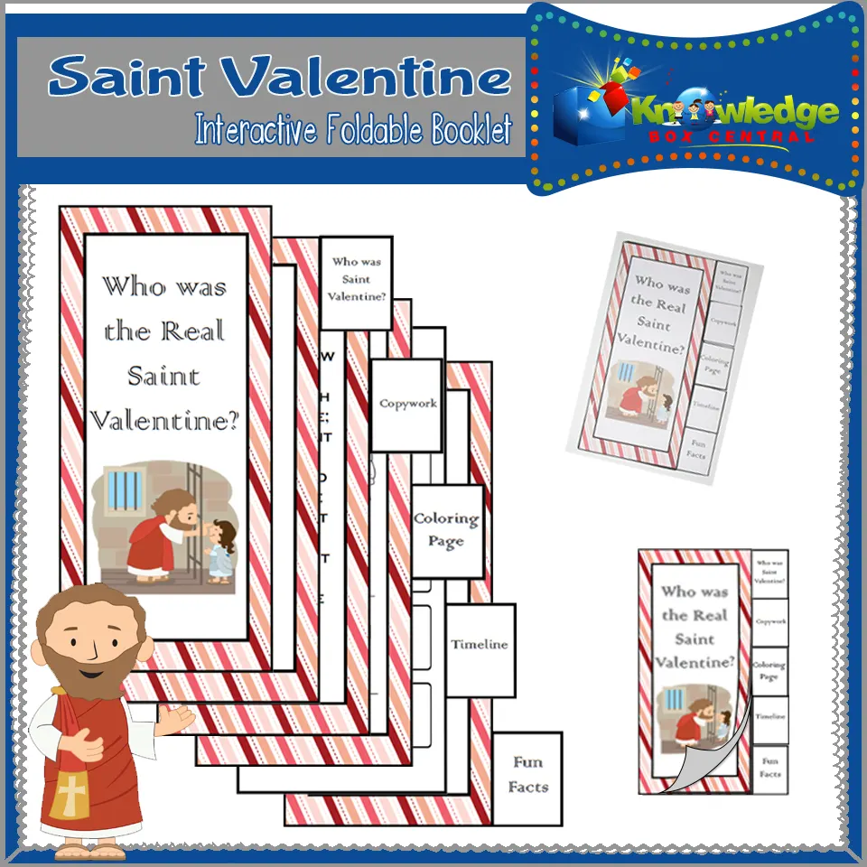 Saint Valentine Interactive Foldable Booklet – EBOOK by Teach Simple
