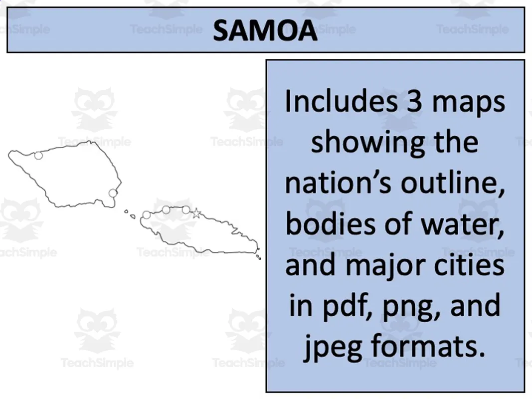 Samoa Map Resources by Teach Simple