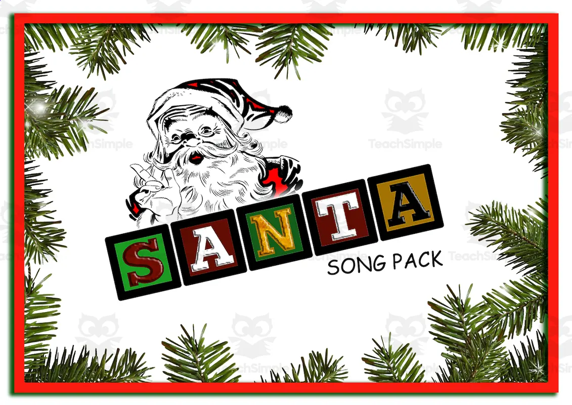 Santa Flashcard Activity Pack by Teach Simple
