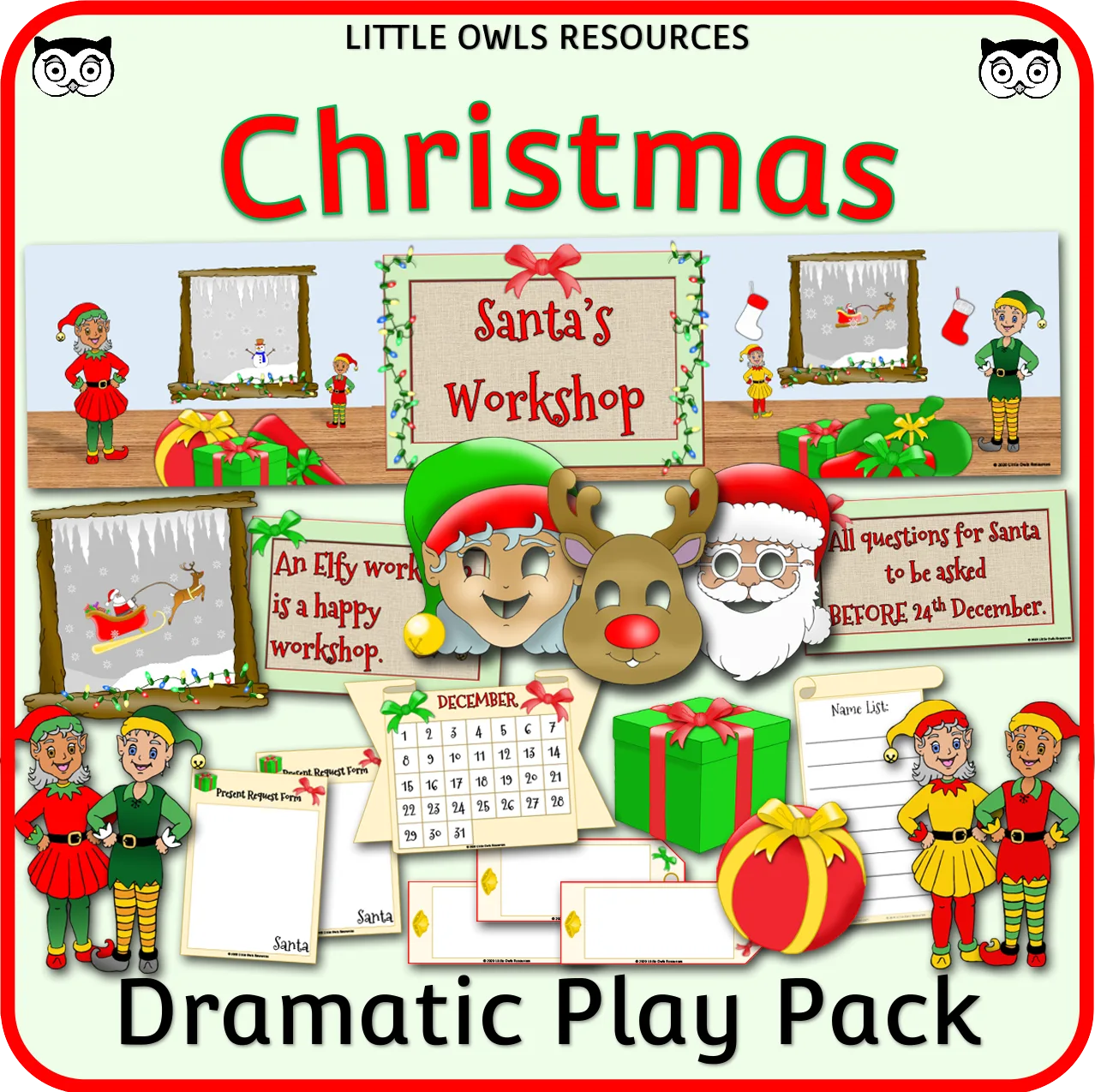 Santa's Workshop Dramatic Role Play Pack by Teach Simple
