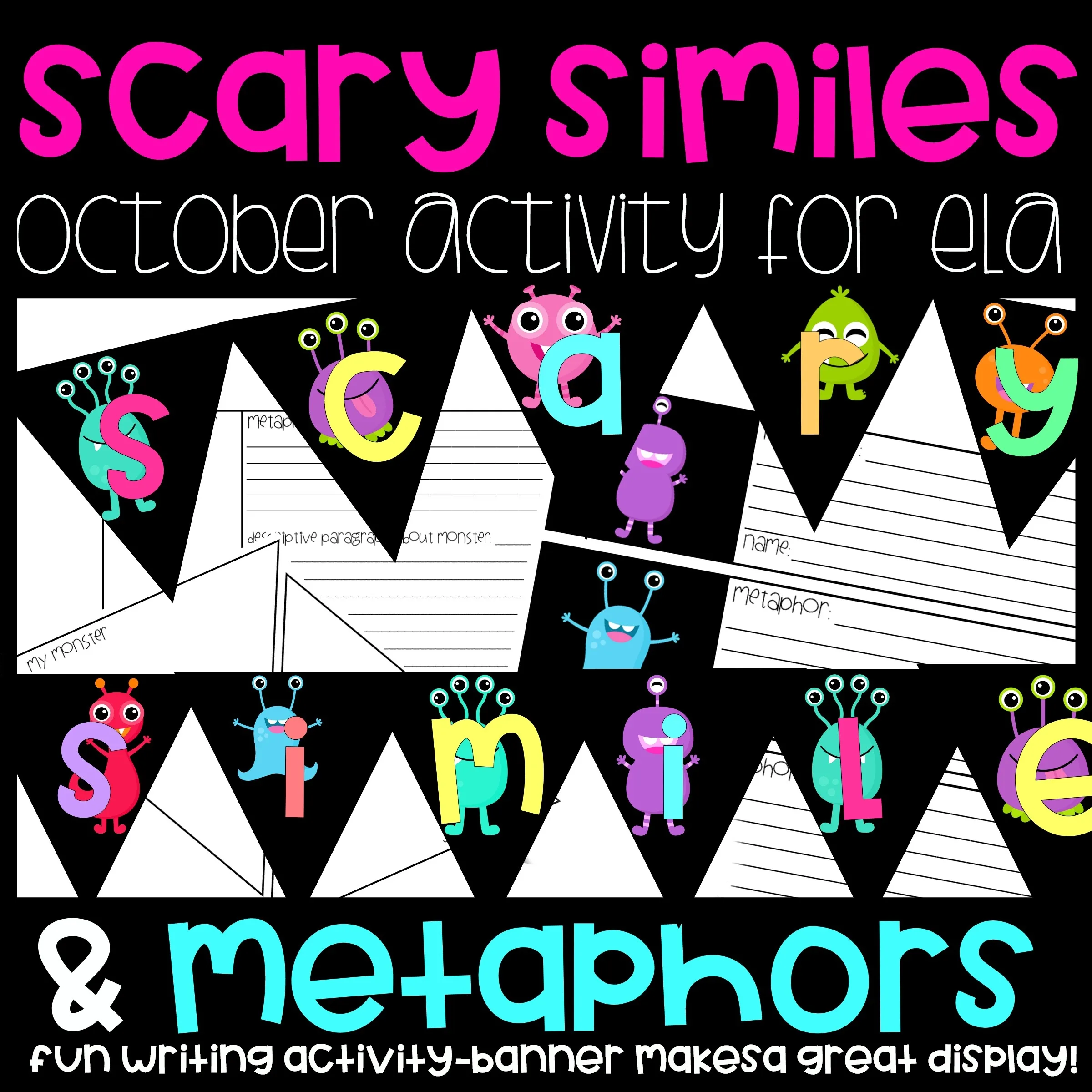 Scary Similes and Metaphors: Grades 3-6 by Teach Simple