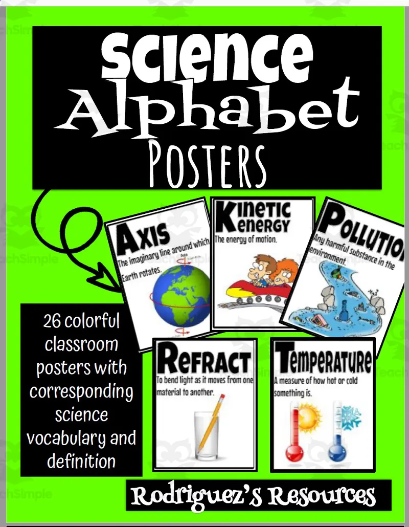 Science: Alphabet Posters with Vocabulary and Definitions by Teach Simple