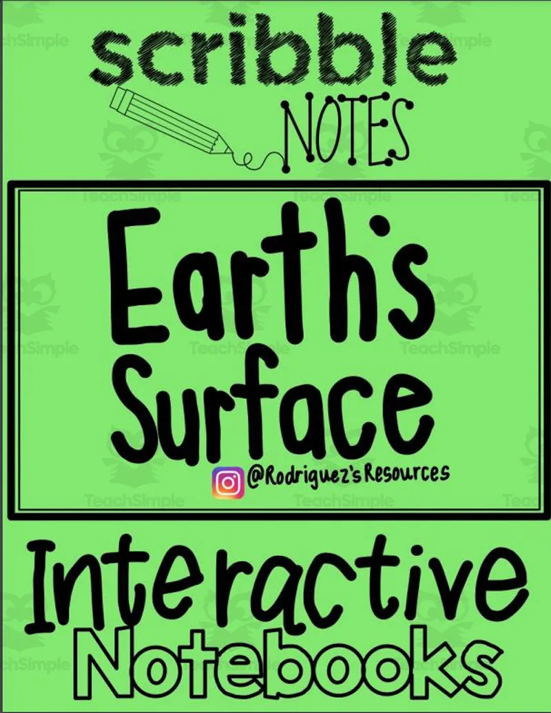 Scribble Notes - Interactive Journal - Earth's Surface by Teach Simple