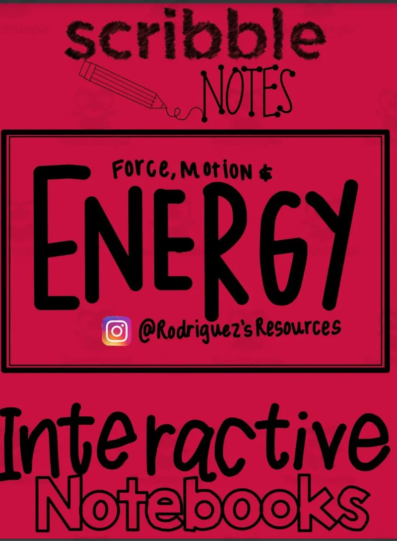 Scribble Notes - Interactive Notebook - Force, Motion, and Energy by ...