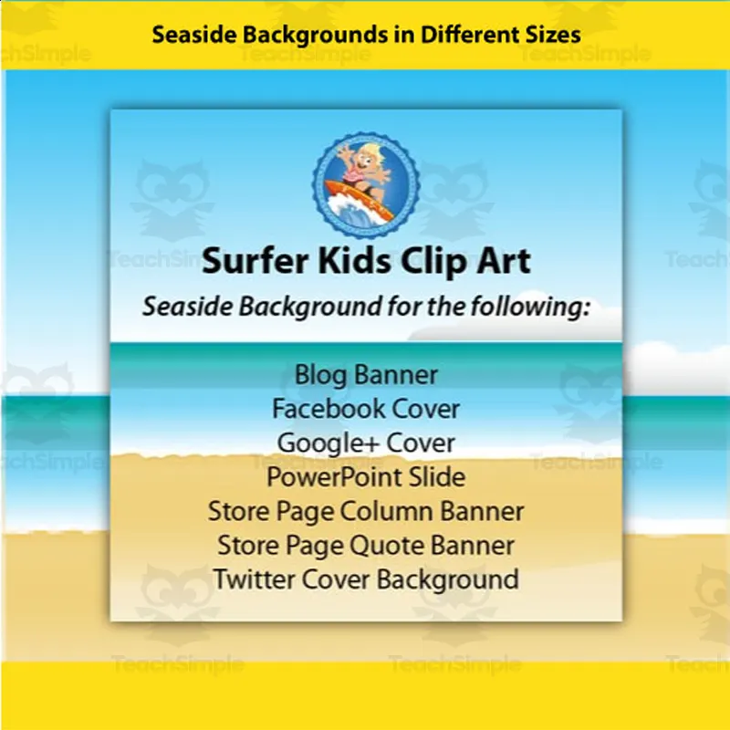 Seaside Backgrounds by Teach Simple