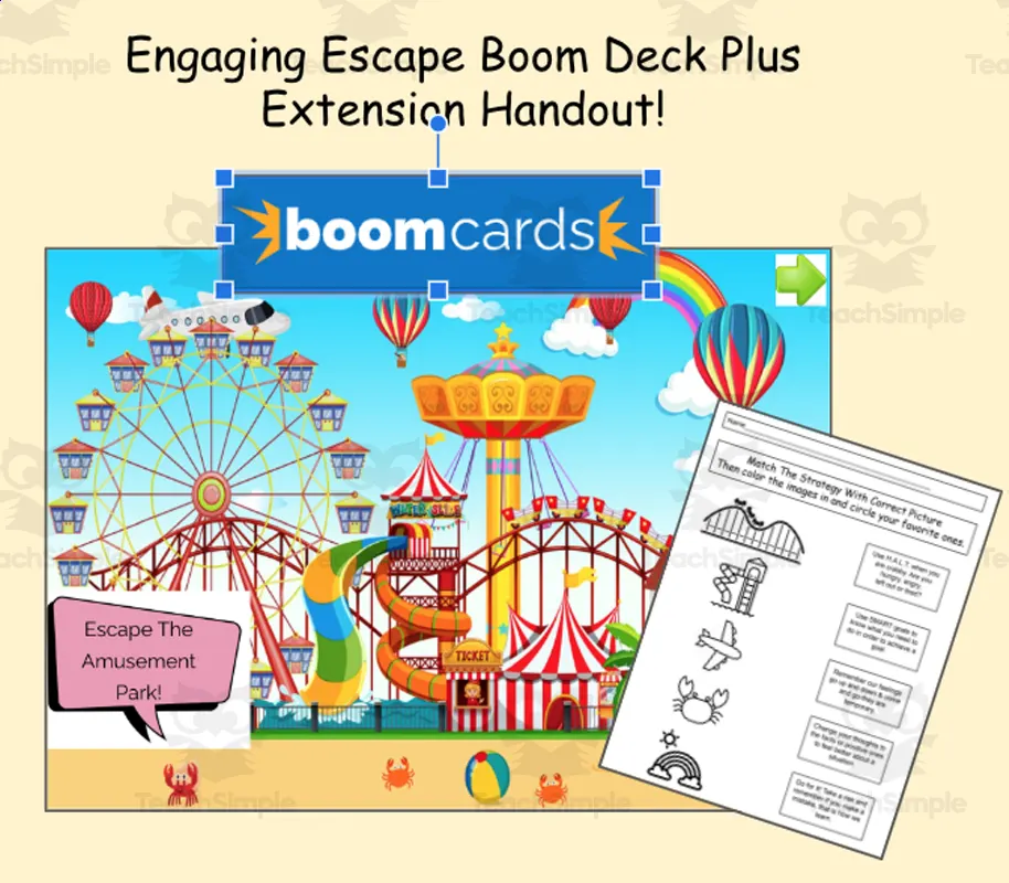 SEL Boom Cards-Escape The Amusement Park! Plus Extension Handout by ...