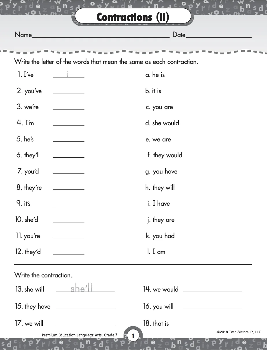 Sentence and Word Structure Printable Workbook by Teach Simple