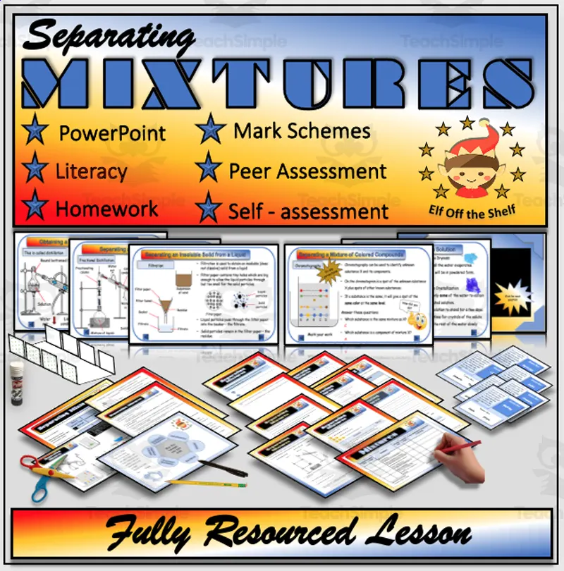Separating Mixtures and Solution - Fully Resourced Lesson for Middle ...